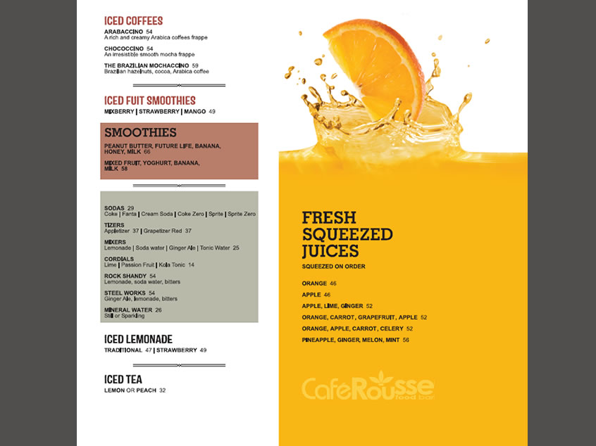 Cafe Rousse Food Bar | Cafe Rousse Clearwater Mall | Cafe Rousse Tyger ...